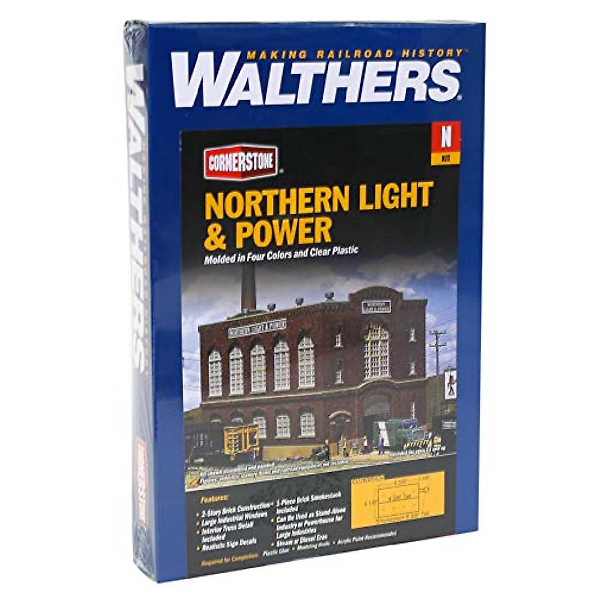 Walthers Trainline Cornerstone N Scale Model Northern Light & Power - Kit Train, (933-3214)