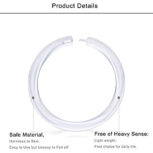 Lcolyoli 18PCS 14G Clear Segment Rings Piercing Retainer Clear Bioflex Plastic Tragus Clicker Helix Cartilage Earrings Hoop Monroe Lip Septum Jewelry for Women Men 6mm 8mm 10mm