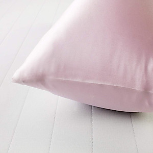 LCBD Silky Satin Toddler Pillowcases Set of 2, Super Soft Travel Pillow Covers, Small Kids Pillow Cases with Envelope Closure, 13"x 18", Pink