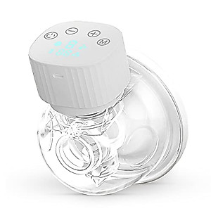 Smart Mommy Wearable Breast Pump, Hands Free Breast Pump- Electric, LCD, High Technology 3 Modes, 9 Levels- Noise Reduction, Painless and Skin Friendly, BPA Free,(Single)