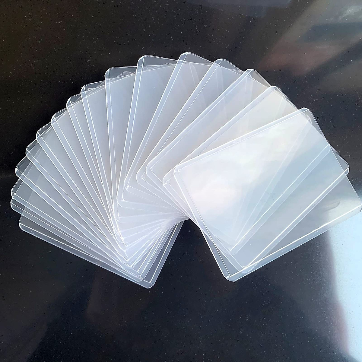 35pt Top Loader for Trading Cards,Baseball Card Protectors Hard Plastic,Sports Cards 50pc Toploader and 50pcs Penny Sleeves(100ct.White)