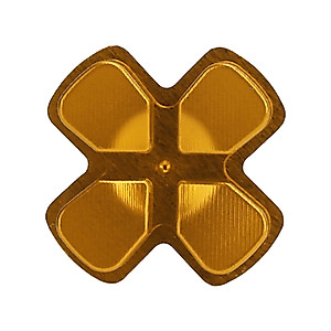 Metal Aluminium Alloy Buttons Set for PS4 Controller, ABXY Bullet Buttons + Thumbsticks Analog Thumb Grip + Chrome D pad for PS4, Joystick Replacement for PS4 Gamepad (Golden)