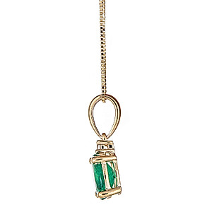 Gin & Grace 10K Yellow Gold Natural Emerald Diamond (SI1) Pendant for Women