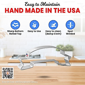 Foose Banner Cookie Cutter 5 Inch –Tin Plated Steel Cookie Cutters – Banner Cookie Mold