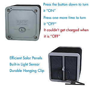 Espier Solar Lantern Outdoor Hanging 75 LED Dancing Flame Effect Solar Table Lights Umbrella Lights for Pathway Patio Yard Garden Decorative Waterproof Auto On/Off