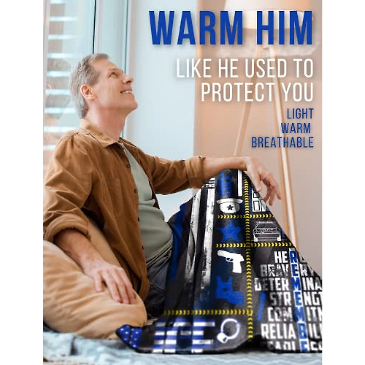 InnoBeta Police Retirement Gifts for Men, Retirement Gifts for Police Officers Men, Bed Flannel Fleece Plush Blankets (50"x 65") - The Legend Has Retired