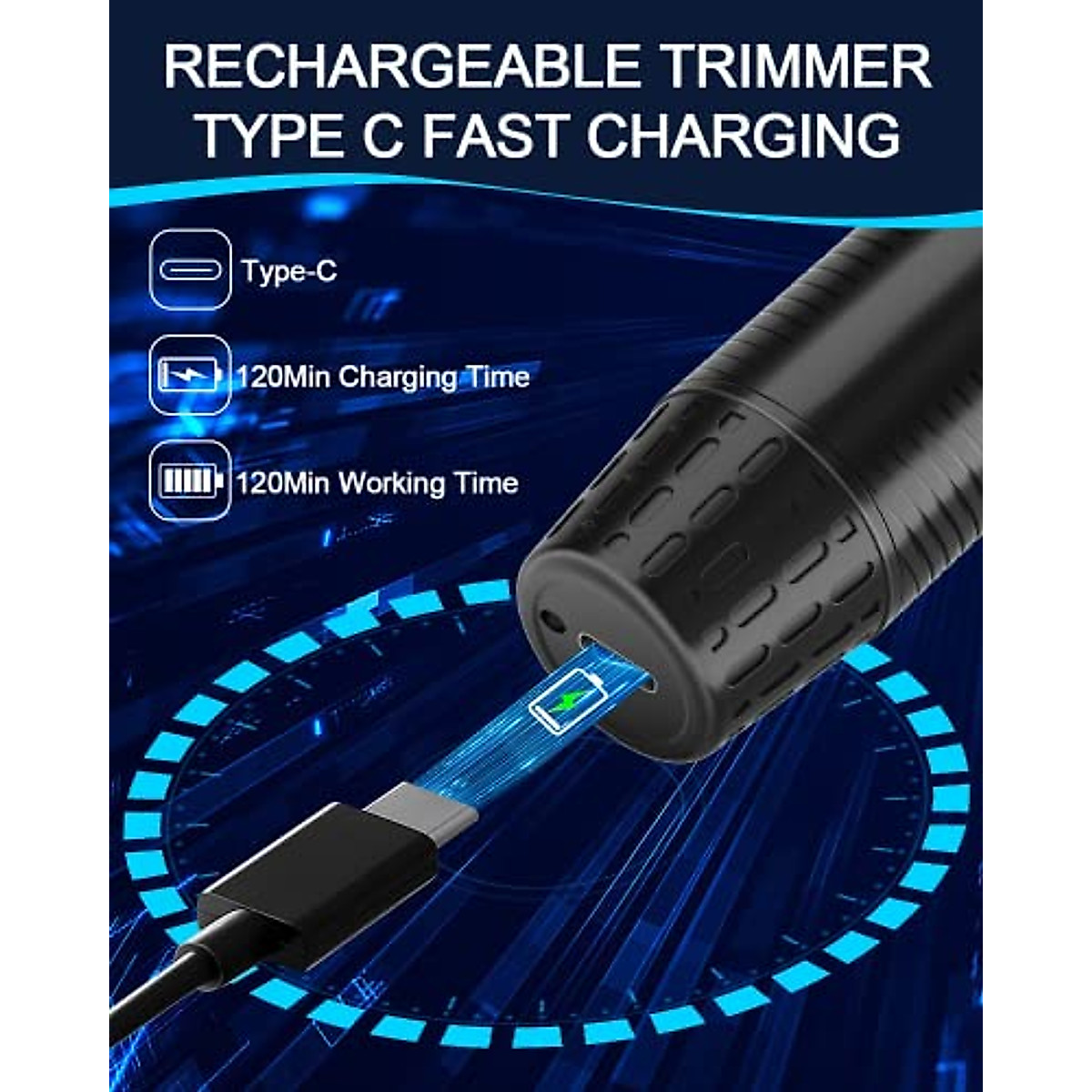 YUZHAII Ear and Nose Hair Trimmer, 8500RPM USB Rechargeable Nose Trimmer for Men and Women,Painless Nose Clippers Eyebrow Facial Hair Trimmer Kit,Dual Edge Blades for Easy Cleaning