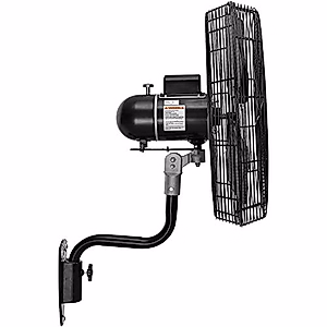 Continental Dynamics CD Premium 24" Oscillating Wall Mount Fan, TEFC Motor, 9,400 CFM, 1/2 HP
