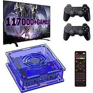 Kinhank Super Console X PRO Plus, Retro Game Console 256GB Built-in 117,000+ Games, Video Game Console Systems for 4K TV HD/AV Output, 2 Wireless Controllers (256)