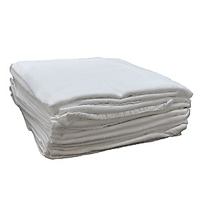 Nouvelle Legende Cotton Flour Sack Towel, 28 by 29 Inches, White, Pack of 4
