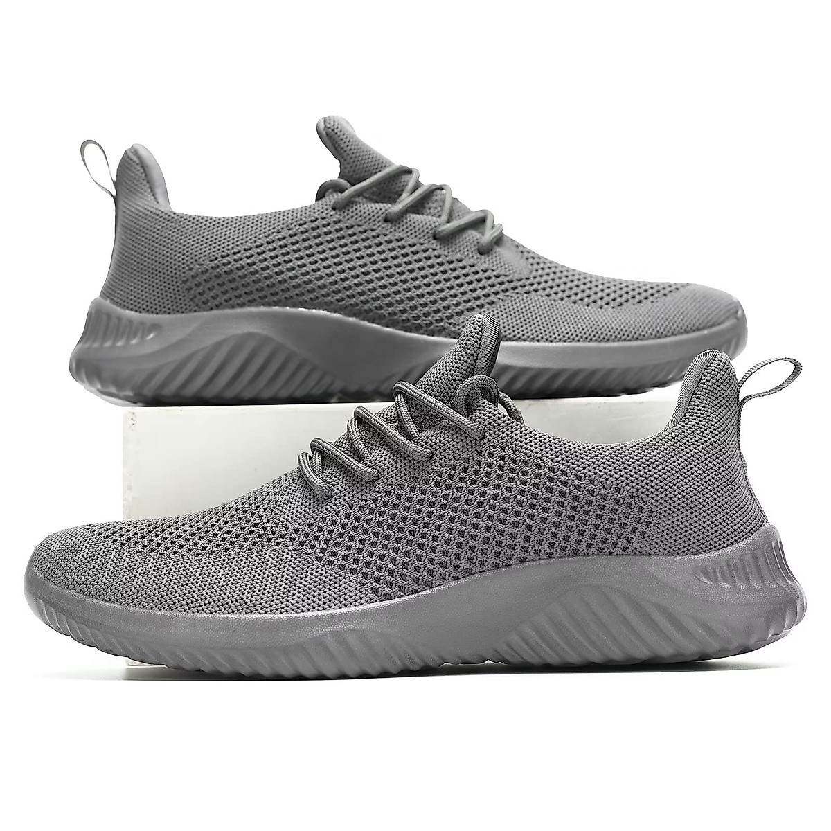Pozvnn Men's Running Shoes Lightweight Breathable Walking Non Slip Athletic Fashion Sneakers Mesh Workout Casual Sports Shoes