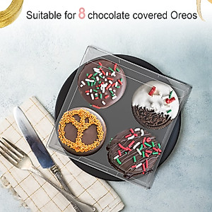 Vowcarol 4x4x1.5 Boxes Clear Sugar Cookies Containers, Wedding Favour Boxes Transparent Gift Boxes for Candy Chocolate Valentine - 50PCS