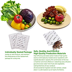 ShuRex Produce Freshness Preserver Saver Kit- Keep Fruits and Vegetables Fresh Longer, Ethylene Gas and Odor Absorber in Refrigerator (2 Saver Balls+8 Refill Sachets)