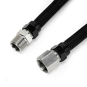 Stanbroil 3/4" x 18" Non-Whistle Flexible Flex Gas Line for Natural Gas or Liquid Propane Fire Pit and Fireplace