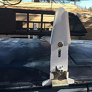 Adjustable Van Roof Ladder Rack Carrier 2 Cross Bars for Chevy Dodge Ford GMC Express 47''-77'' 500lbs