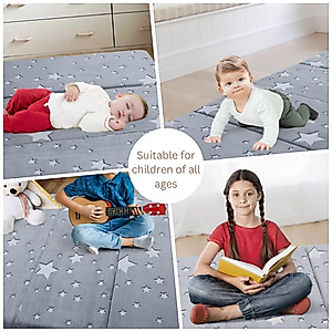 MeMoreCool Kids Floor Futon Mattress Large 6x4 FT, Thicken Foam Tatami Sleeping Pad for Playroom, Foldable Crawling Mat for Children’s Play Area