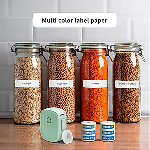 Label Maker Gap Tape 3 Rolls, Adapted Cable Label Print Paper Standard Laminated Office Labeling Tape Replacement, Oil Proof Waterproof Tearproof(White) (not Compatible with D110)