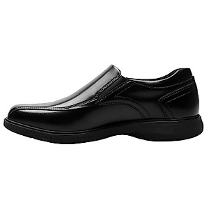 Nunn Bush Men's PRO Bicycle Toe Slip-On with KORE Slip Resistant Comfort Technology Loafer, Black, 9