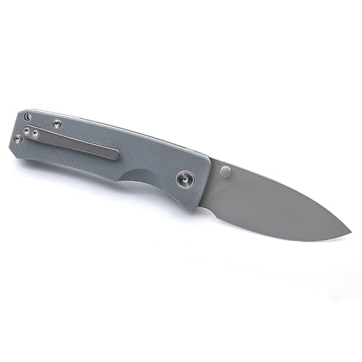 M Miguron knives Pelora Folding Knife 3.25" Dark Grey PVD 14C28N Blade Grey G10 Handle Pocket Knife MGR-804GN