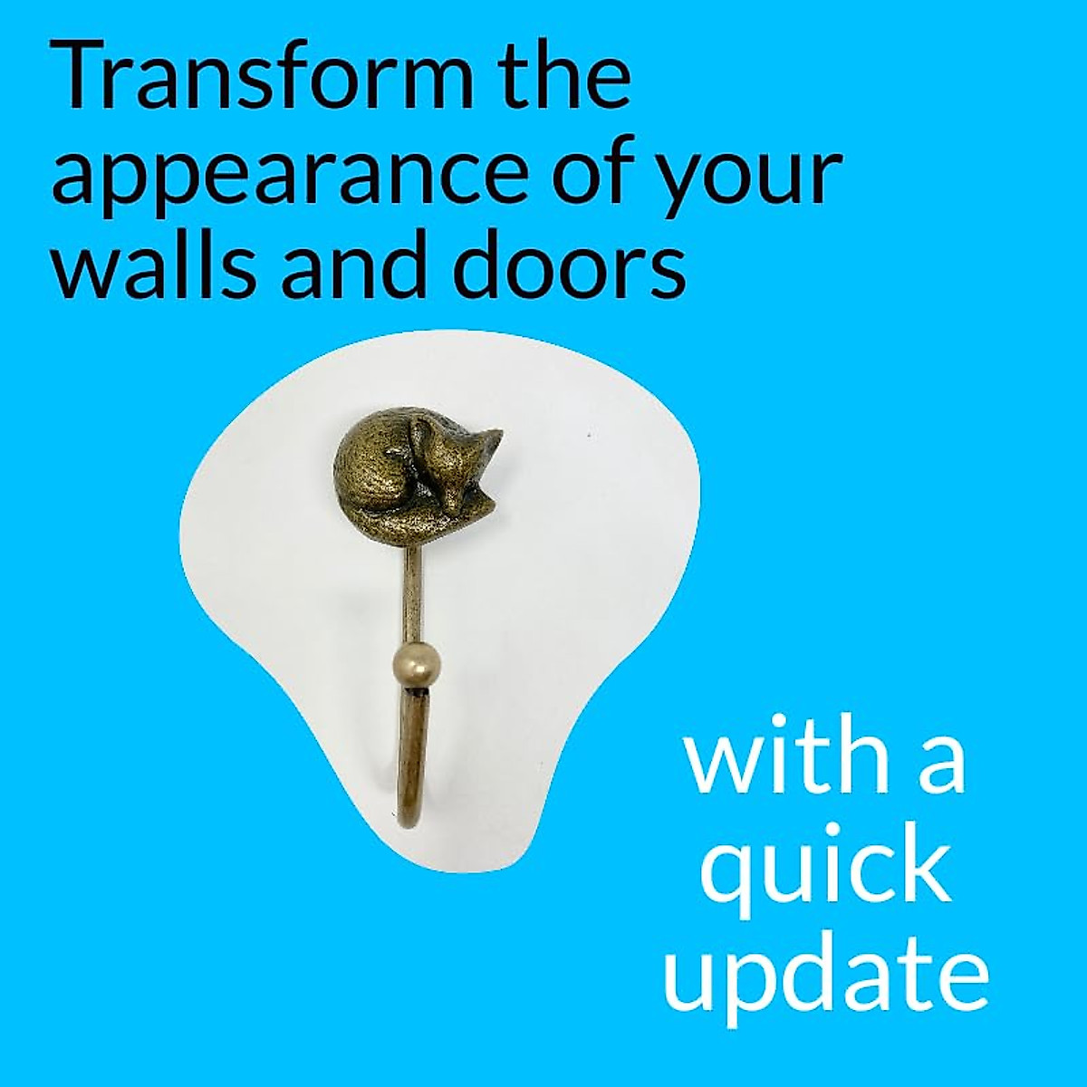 Knobs By Blossom Vintage Antique Brass Iron Wall Hooks Tie Backs Bronze Handmade Metal Animal Hook (8. Sleeping Fox), TFVSAH