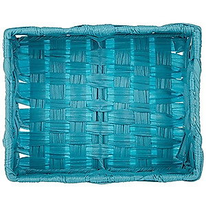 Coastal Home 7x9 Woven Resin Basket One Size Blue