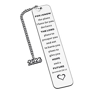 Inspirational Religious Gifts for Women Men Birthday Graduation Gifts for Her Him End of Year Student Gifts from Teacher Christian Gifts for Women Men Class of 2023 Graduates Gift Bookmark for Him Her