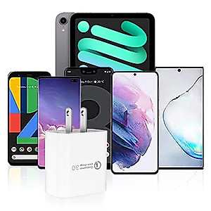 TPLTECH Quick Charge 3.0 Fast Wall Charger for TracFone LG Rebel 4 LTE L212VL/L211BL/237C/530G/Power L22C/Ultimate,LG G3 G4 V10 K10,Phoenix 2 K350N 3 4/K4,LG Rebel 2 X210/Rebel 3 L158VL Micro USB Cord