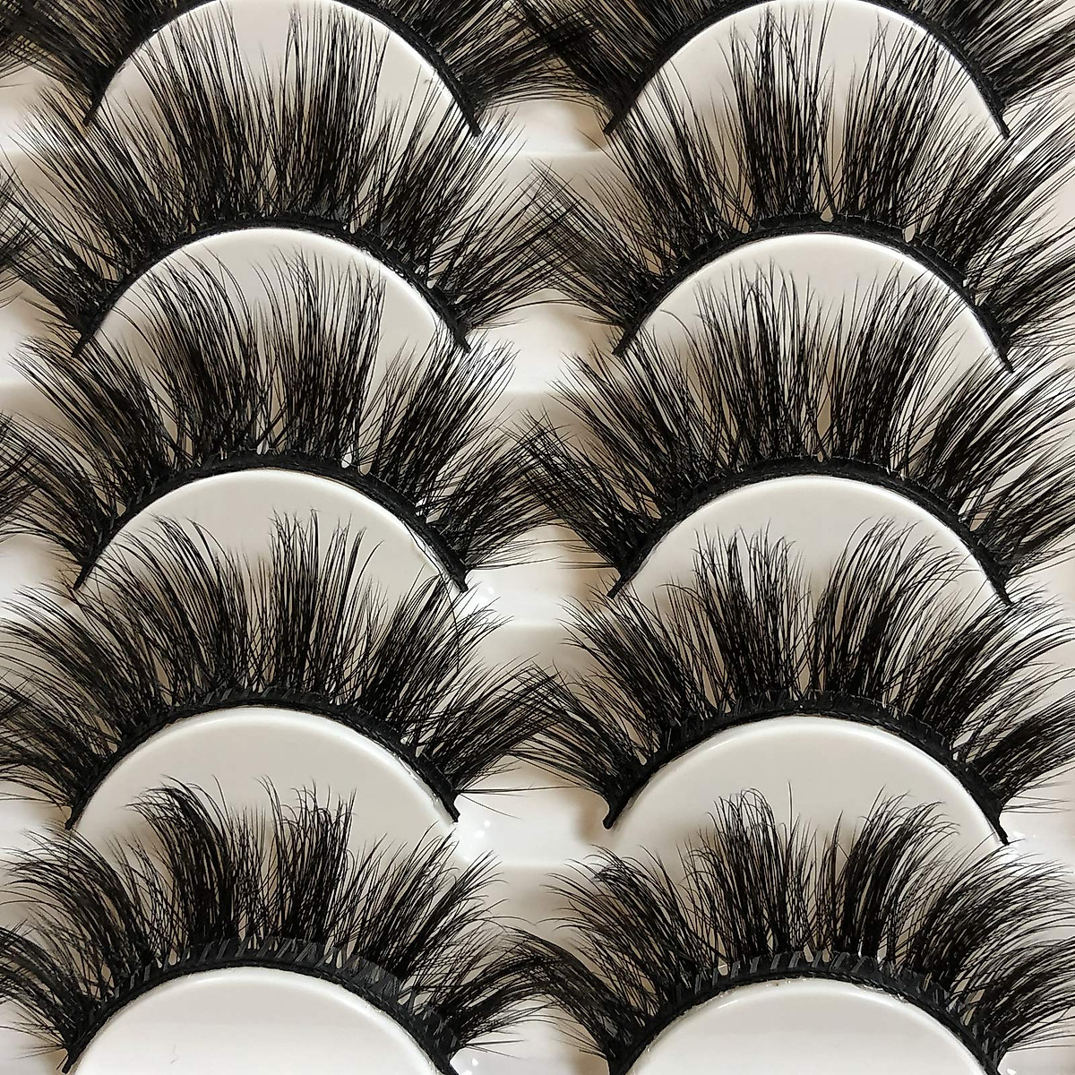 Gmagictobo False Eyelashes 20MM Thick Mink Lashes Pack 16 Pairs Fluffy Dramatic Fake Eyelashes 2 Styles 5D Long Soft Handmade Eye Lashes Multipack