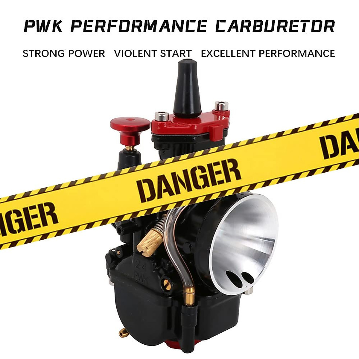 JFG RACING PWK 21mm Carburetor Motorcycle Racing Carb Universal For 50cc to 100cc Pit Dirt Bike Motocross Enduro On/Off Road ATV Quad Scooter Black