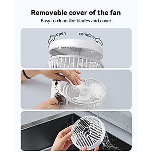 GEHEN 6 INCHES Personal Fan, Bedroom Clip on Fan Ultra Quiet Small Table Fan, Office Desk fan, 3 Speeds Cooling Clip on Fan with Strong Airflow, College Dorm Mini Fan