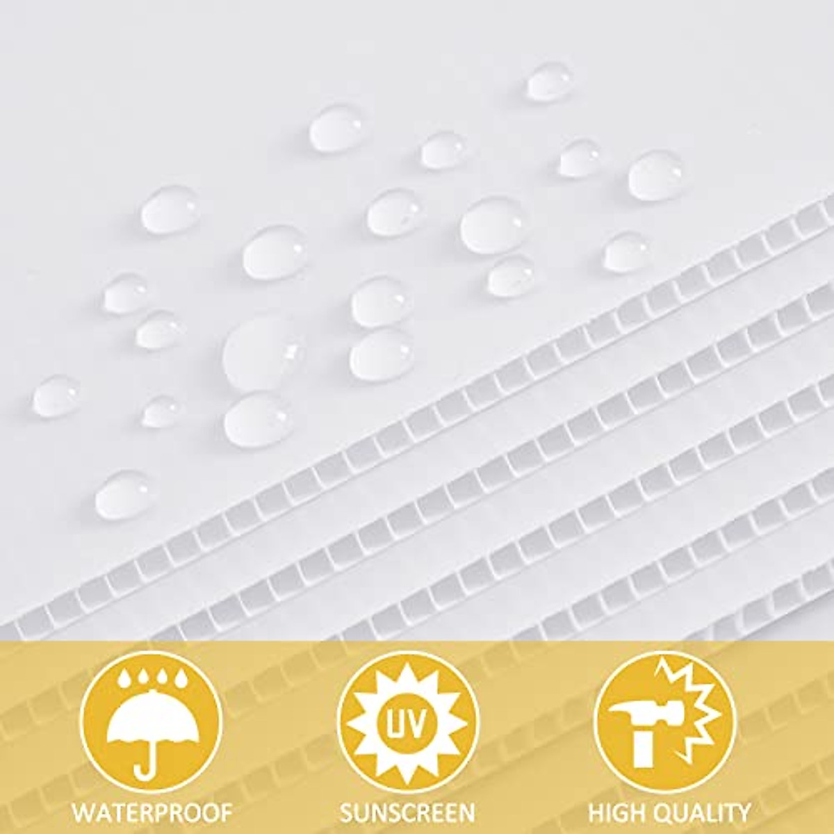 Patelai 12 Pieces 18 x 24 Inches Corrugated Plastic Sheets Sign Blanks 3/16 Thick Corrugated Plastic for Lawn Sign Real Estate Garage Sale Signs Double Sided Outdoor Sign(White)