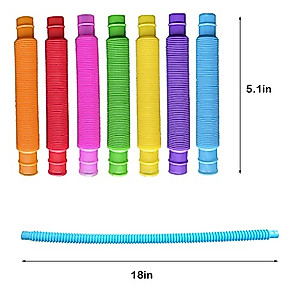24Pack Pop Tubes,Stocking Stuffers , Party Favors Goodie Bag Stuffer Fidget Tubes Classroom Prizes for Kids