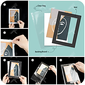 Golden State Art, 100 Pack 7X10 Inch Acid-Free Crystal Clear Sleeves Storage Bags, Resealable Cellophane Bags for Prints, Photos, Cards & Envelopes, Party Decorative