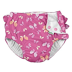 i Play Girls Reusable Absorbent Baby Swim Diapers Pink Butterflies 6 Months