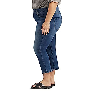 JAG Jeans Women's Plus Size Maya Pull-On Capri Jean, Night Blue