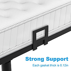 Xeitive Non Slip Mattress Gaskets for Bed Frame, 6 pcs Mattress Holder in Place Gripper, Anti-Slip Baffle Fit for Metal Bed Frames, Easy to Installation Metal Pad Gripper, Black