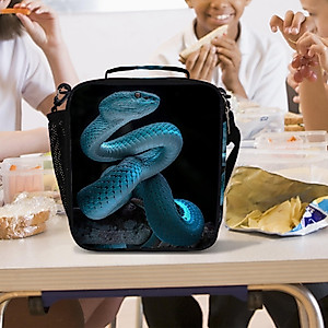 My Daily Snake Insulated Lunch Bag, Portable Lunch Box for Men Women Reusable Cooler Tote with Shoulder Strap for Office