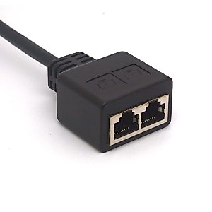 GLHONG RJ45 Adapter Cable RJ45 Male to Dual Female Adapter Extender Support Ethernet Cat 5/CAT 6 LAN for Switching Networks Between Two Computers (not Used as a Network Splitter)
