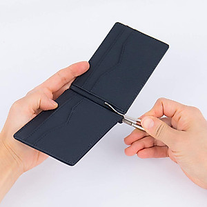 YBONNE 2Pcs 68mm Spring Metal Money Clip Insert Bar Replacement for Bifold Wallet