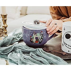 Disney The Nightmare Before Christmas "Merry Scary" Ceramic Soup Mug With Lid