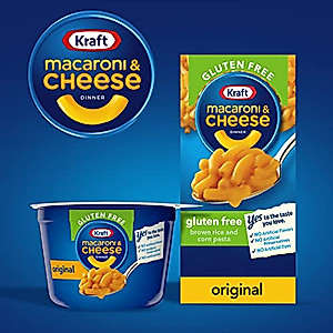 Kraft Gluten Free Original Mac & Cheese Macaroni and Cheese Dinner, 1.9 oz Cups (Pack of 4)