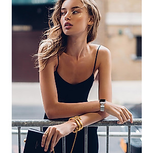 Metal Magnetic Band for Apple Watch Bands 44mm 45mm 46mm 42mm 49mm 40mm 38mm 41mm iWatch Ultra SE Series 10 9 8 7 6 5 4 3 2 1, Milanese Loop Jewelry Stainless Steel Mesh Wristband Women Men, Silver