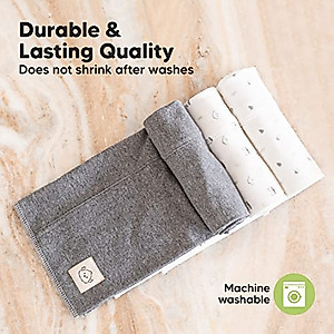 6-Pack Organic Burp Cloths Baby Girl, Boy - Large Baby Burp Cloths, Burping Cloths for Babies, Boys, Girls, Cotton Burp Cloth, Spit Up Burp Rags, Newborn Burp Clothes, Burp Cloths Neutral (Neutrals)