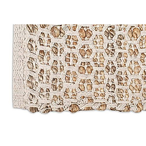 Jute Cotton Rug 2x3 Feet (24x36 inches) Hand Woven by Skilled Artisans, Farmhouse Style, for Any Room of Your Home décor – Honeycomb Weave Construction - Natural Jute Cotton Rug