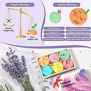 Shower Steamers Aromatherapy Shower Bombs Christmas Self Care Relaxation Gifts for Women and Men Includes Eucalyptus for Shower -XL 6packs