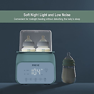 Deluxe Baby Bottle Warmer 7 in 1 Fast Bottle Warmer for Breastmilk Food Heater&Thaw with Timer Accurate Temperature Control Double Bottle Warmer for Baby Milk and Formula