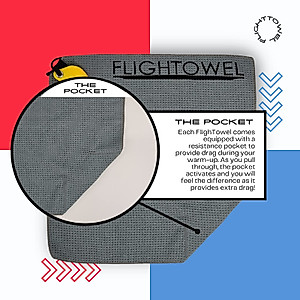 FlighTowel Disc Golf Towel | Warm-up Towel for Disc Golf | Microfiber Cloth | Made from an Innova Destroyer | Prevent Injuries and Gain Strength (Colors Will Vary) (Right-Handed)