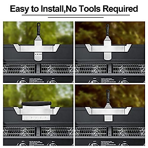 2 Pack Stainless Steel Griddle Spatula Holder, Grill Barbecue Tool Rack, Griddle Accessories for Grilling Utensils Scrapers Charcoal Grills，Compatible with Blackstone Camp Chef Royal Gourmet