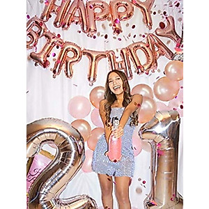 126 Pieces Rose Gold Balloons Birthday Party Decorations for Women, Rose Gold Balloon Garland Arch Kit, Rose Gold Pink and Gold Balloons for Baby Shower Graduation Bachelorette Globos Para Fiestas