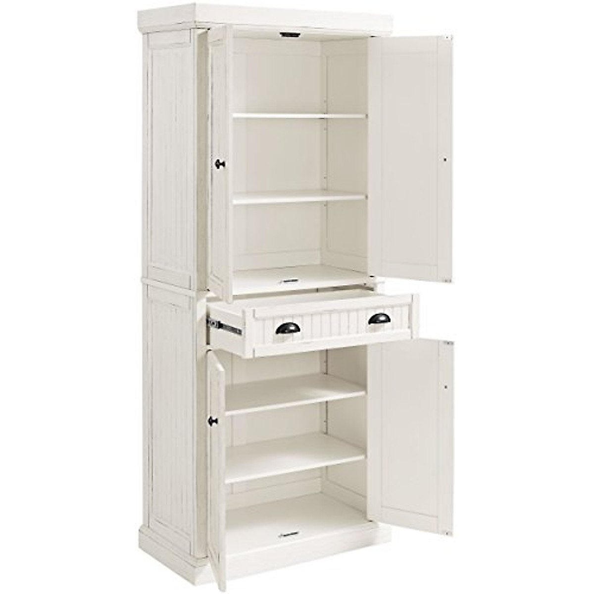 Crosley Furniture Seaside Kitchen Pantry Cabinet - Distressed White